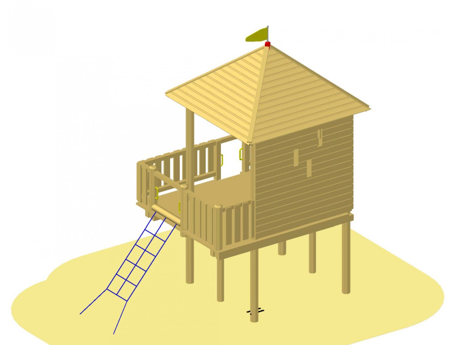 Baumhaus mit Veranda