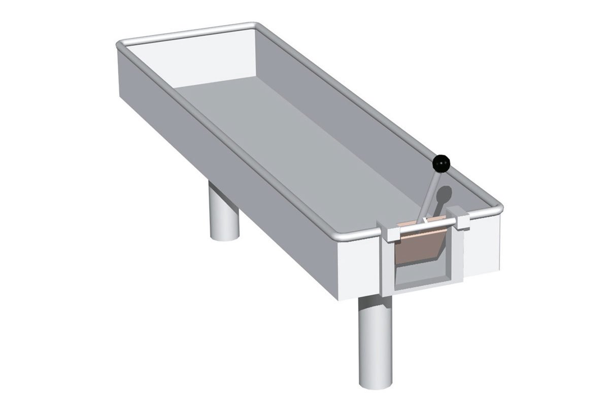 Wasserrinne, rechteckig